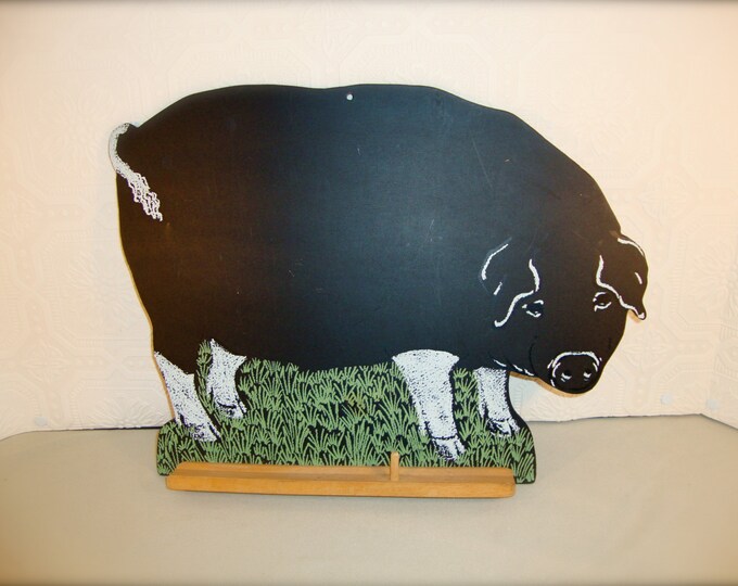 Vintage Pig Chalkboard Booth Design Workshop Blackboard Hog Chalk Black ...