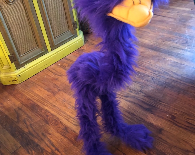 Large Vintage Doozy Bird Marionette Crazy Bird Puppet Purple Doozy Bird ...