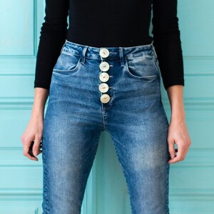 Front Button Jeans Gloss Button - Etsy