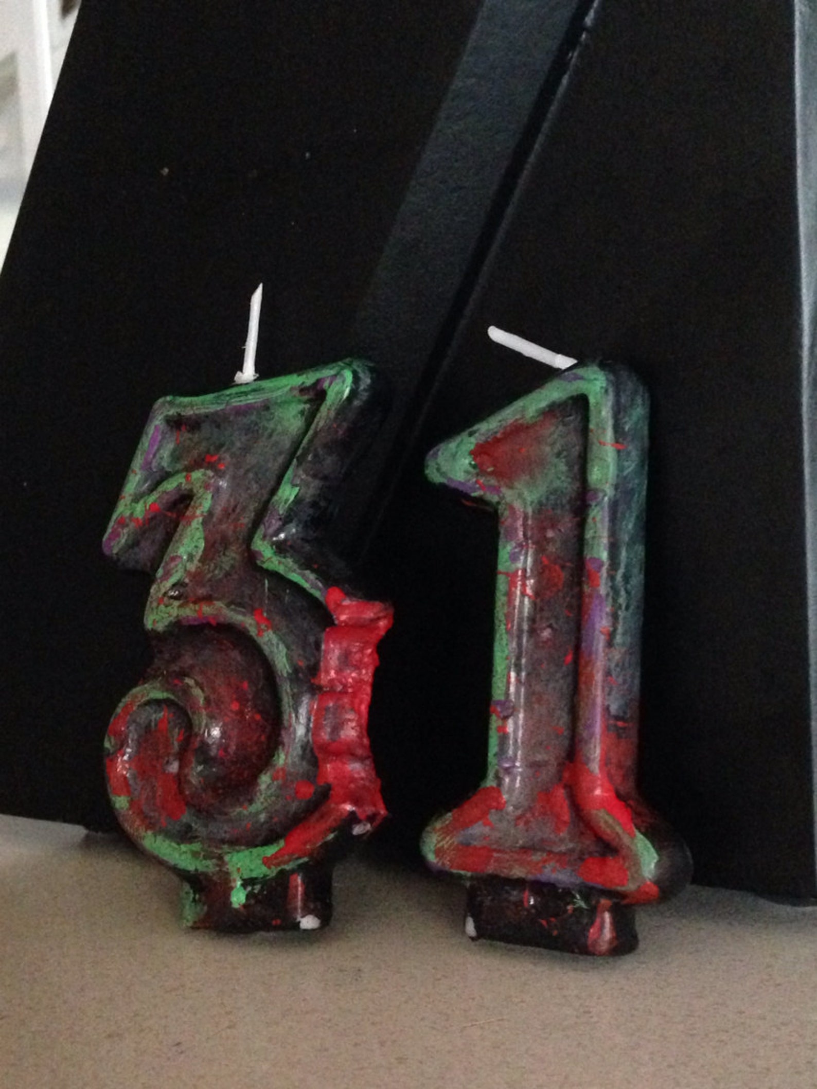 3 Inch Tall Zombie Inspired Birthday Candle - Any Number - Etsy