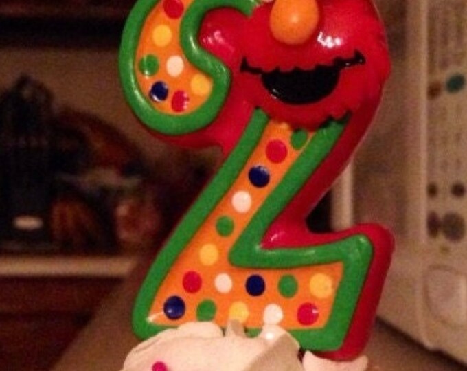 3 Inch Tall Elmo Inspired Birthday Candle - Any Number - Etsy