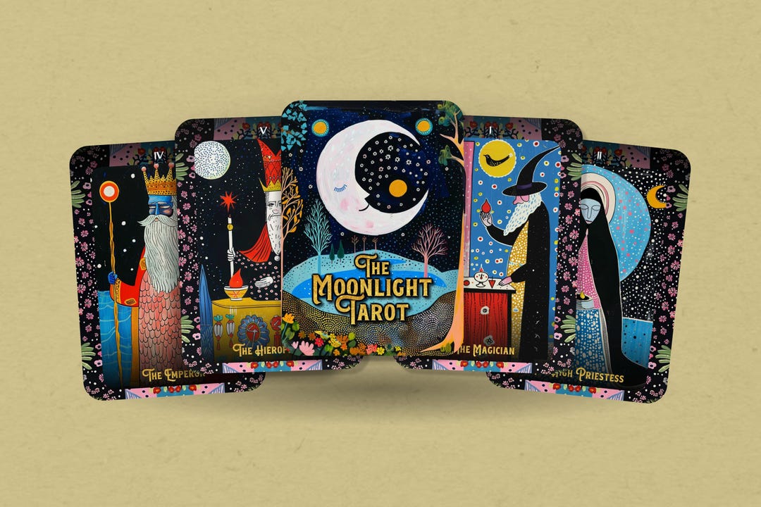 The Moonlight Tarot - 78 Cards - Tarot - Tarot Deck - Fortune Telling ...