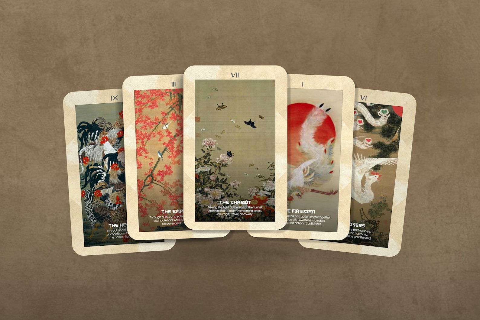 Ito Jakuchu Tarot - Major Arcana - Japanese Art- Japanese Tarot - Tarot ...