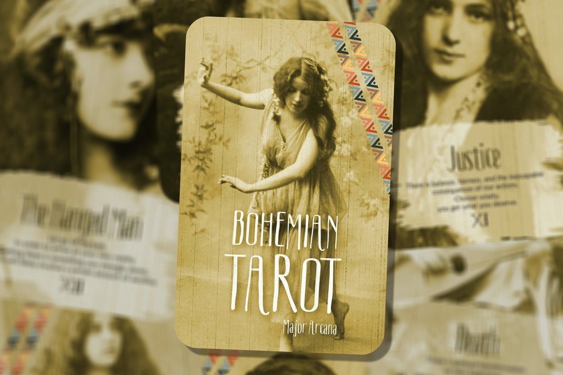 Bohemian Tarot - Major Arcana - Bohemian Cards - Tarot Deck - Fortune ...