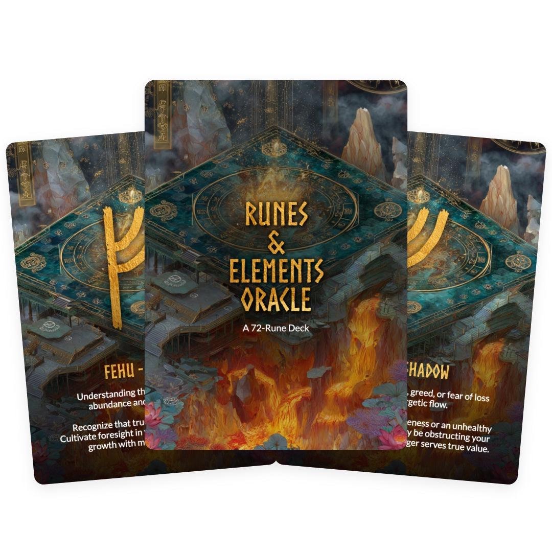 Oracle of Runes and Elements - 72 Cards - 72-card Deck - Divination ...