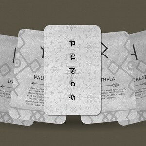 White Runes Oracle - Norse Cards - 24 Cards - Oracle - Oracle Deck ...