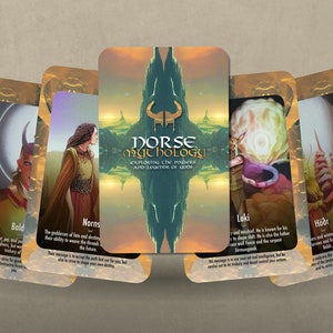 Norse Mythology Exploring the Powers and Legends of Gods 24 Cards ...