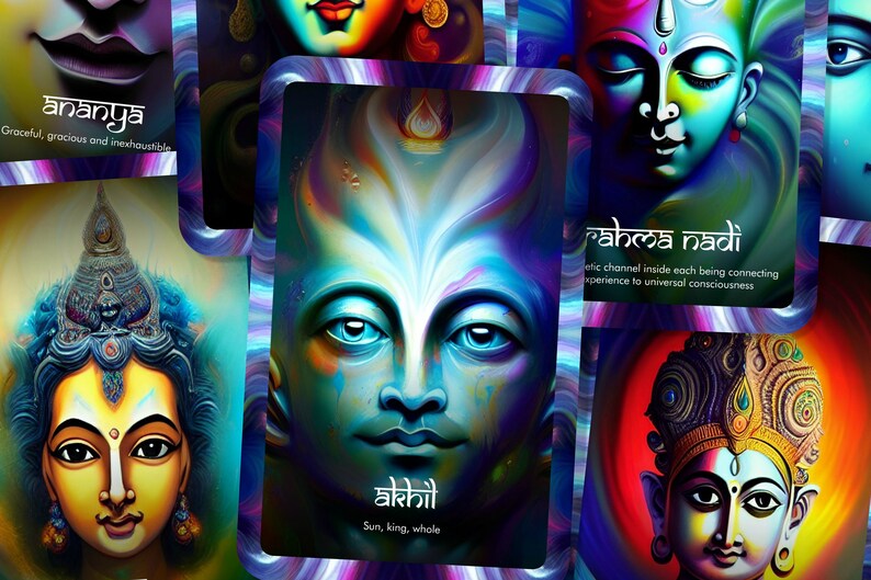 Sanskrit Oracle Words and Meaning 22 Cards Oracle Deck - Etsy