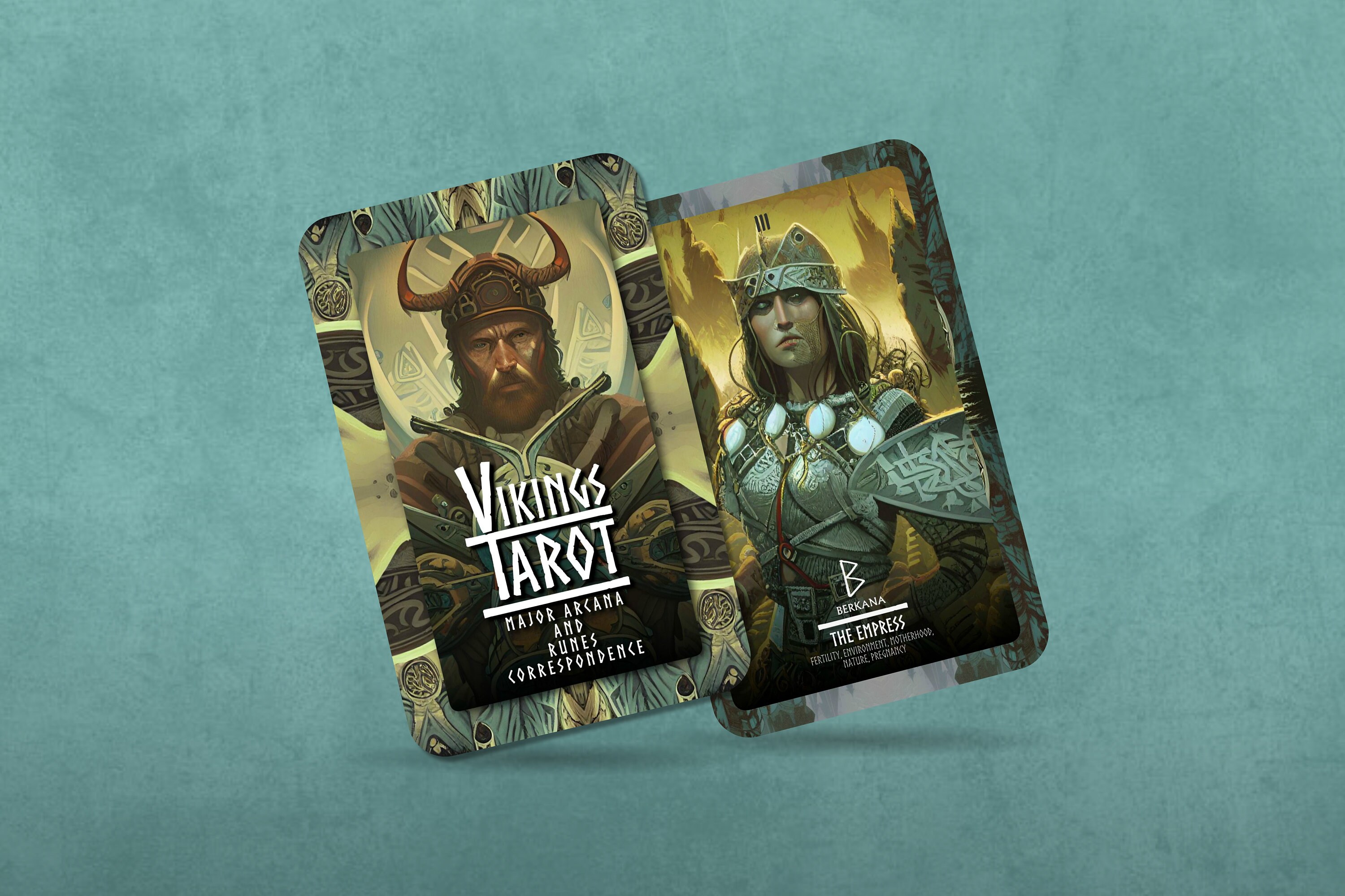 Vikings Tarot - Norse Cards - Major Arcana - Runes - Nordic Tarot ...