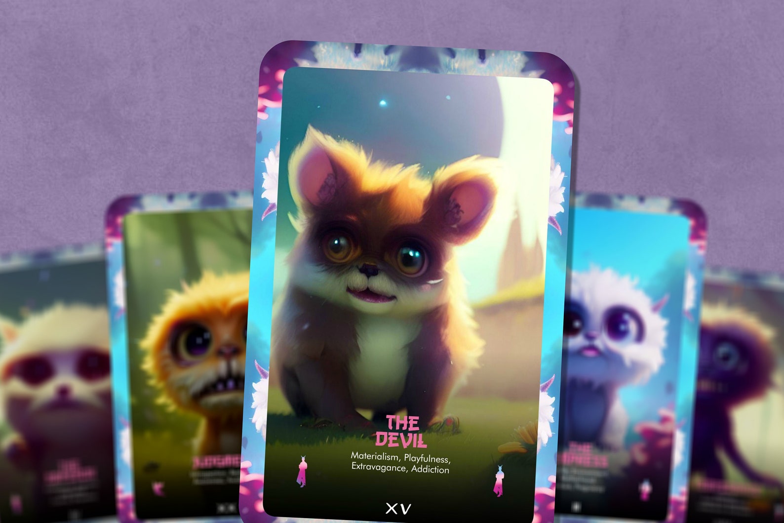 Fluffy Monster Tarot Major Arcana Tarot Tarot Deck - Etsy