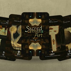 Sacred Letters Art - Hebrew Alphabet - Major Arcana - Oracle - Tarot ...