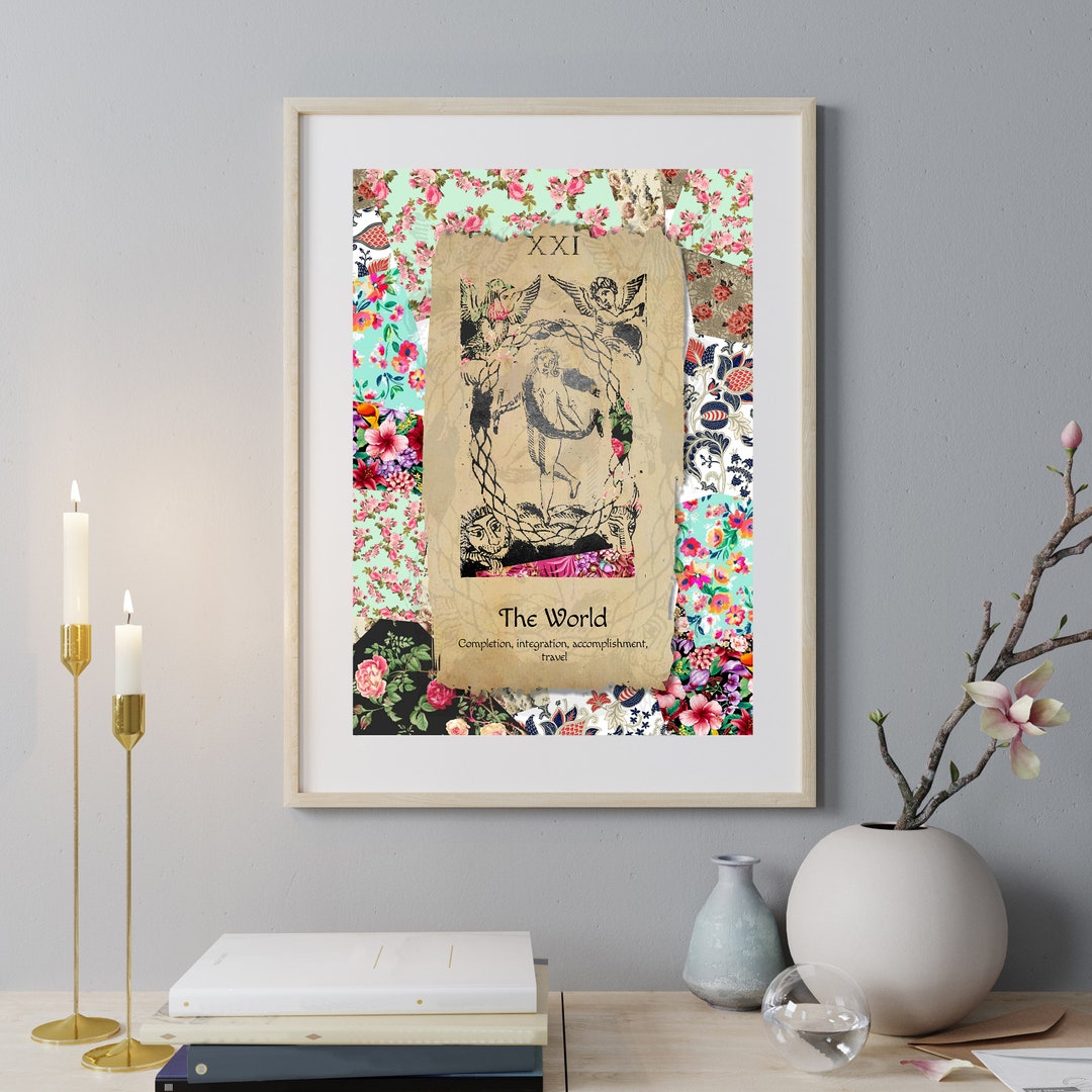 The World - Major Arcana Tarot Card Print - Ancient Tarot the 1865 ...