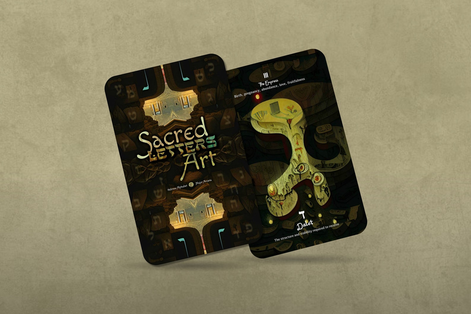 Sacred Letters Art Hebrew Alphabet Major Arcana Oracle - Etsy