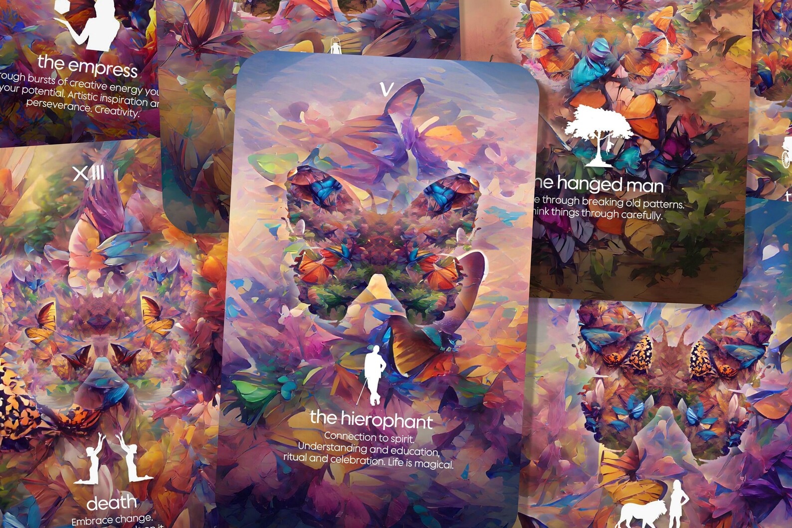 The Butterfly Tarot - Major Arcana - Butterfly Art - Tarot Deck ...