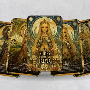 The Runes of Freyja - 26 Cards - Runes Oracle - Oracle Deck - Fortune ...