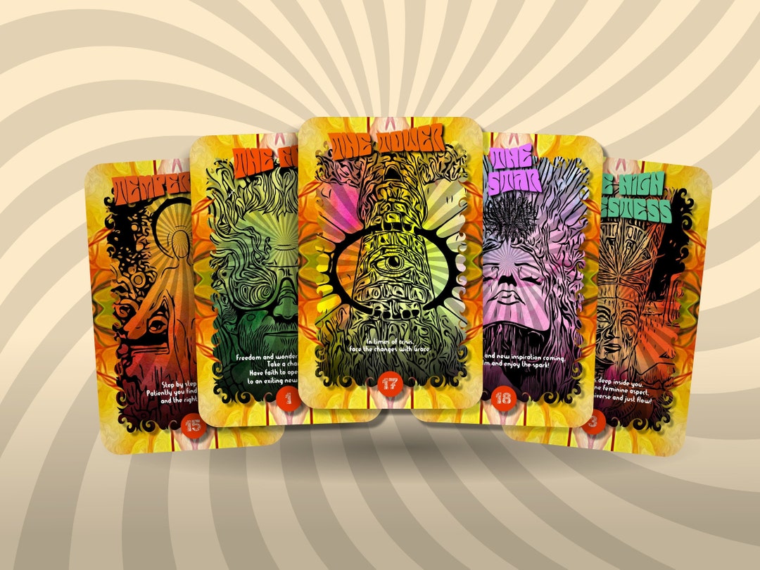Psychedelic Tarot - Major Arcana - Psy Tarot - Tarot Deck - Fortune ...