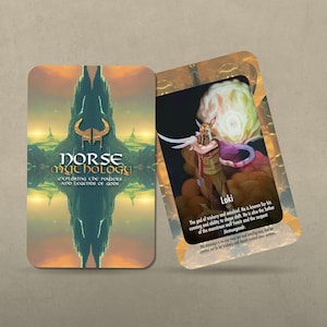 Norse Mythology Exploring the Powers and Legends of Gods 24 Cards ...