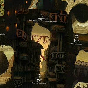 Sacred Letters Art Hebrew Alphabet Major Arcana Oracle - Etsy