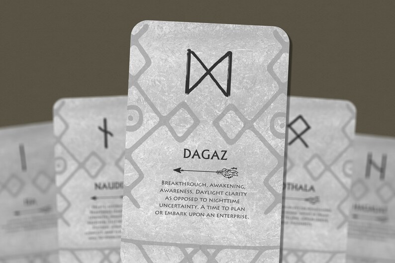 White Runes Oracle Norse Cards 24 Cards Oracle Oracle | Etsy