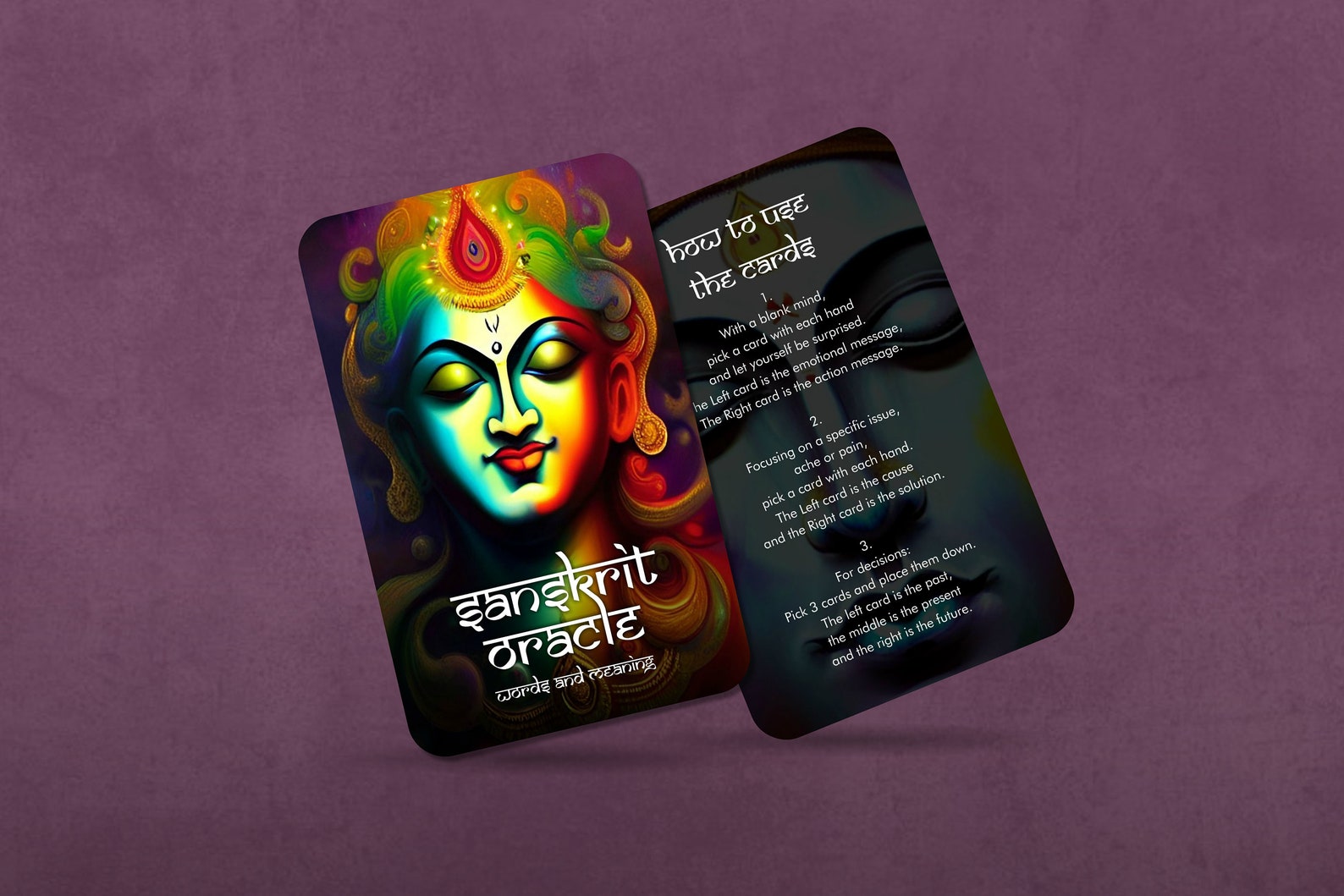 Sanskrit Oracle - Words and Meaning - 22 Cards - Oracle Deck - Fortune ...