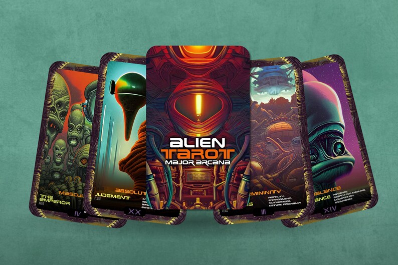 Alien Tarot Major Arcana Tarot Tarot Deck Fortune - Etsy