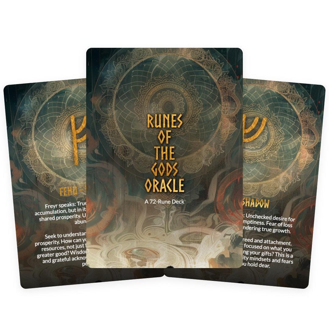 Runes of the Gods Oracle Deck - 72 Cards - Oracle Deck for Spiritual ...