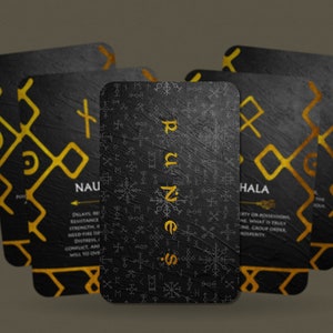 Golden Runes Oracle Norse Cards 24 Cards Oracle Oracle Deck Fortune ...