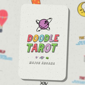 Doodle Tarot - Major Arcana - Doodle Art Tarot - Tarot Deck - Fortune ...