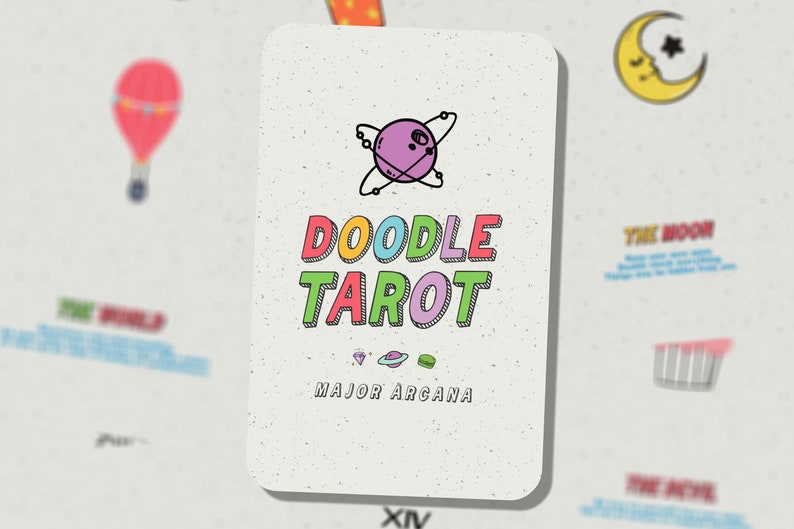 Doodle Tarot - Major Arcana - Doodle Art Tarot - Tarot Deck - Fortune ...