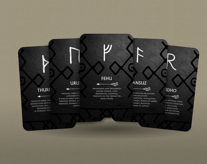 Runes Oracle Celtic Cards 24 Cards Oracle Oracle Deck Fortune Telling ...