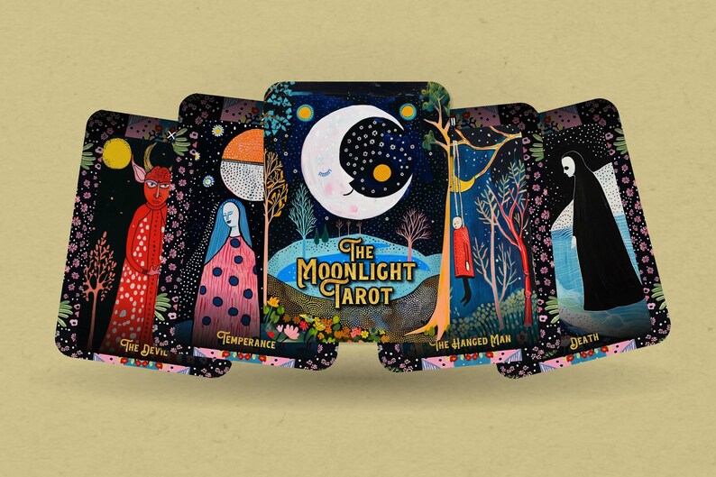 The Moonlight Tarot - 78 Cards - Tarot - Tarot Deck - Fortune Telling ...