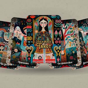 Folk Magic Tarot - 78 Cards - Tarot - Tarot Deck - Fortune Telling ...