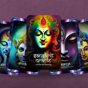 Sanskrit Oracle - Words and Meaning - 22 Cards - Oracle Deck - Fortune ...