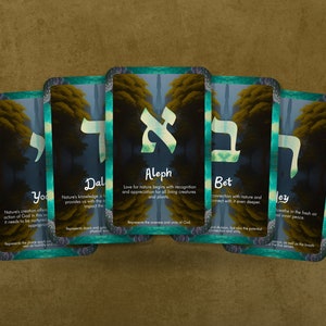 Connecting With Nature - Hebrew Letters of Wisdom - Kabbalah Cards ...