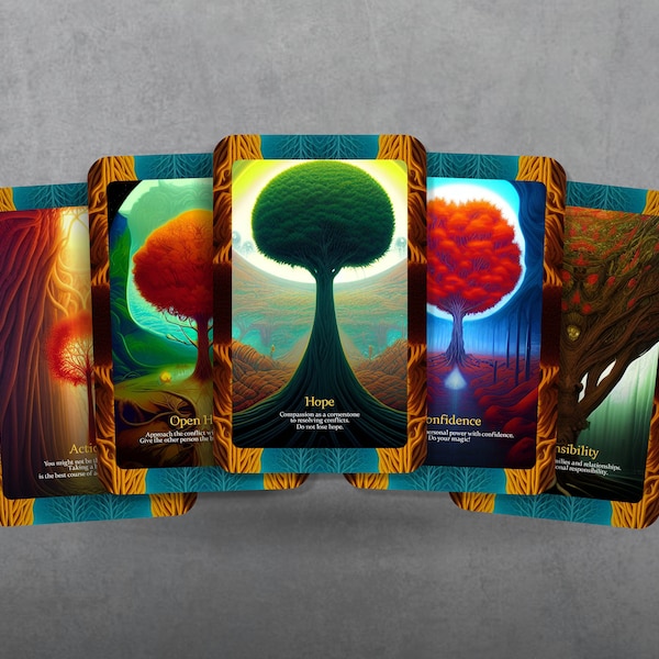 Tree of Life Oracle Cards - Etsy