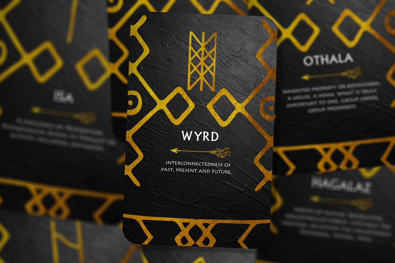 Golden Runes Oracle Norse Cards 24 Cards Oracle Oracle - Etsy