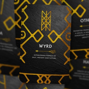 Golden Runes Oracle Norse Cards 24 Cards Oracle Oracle Deck Fortune ...