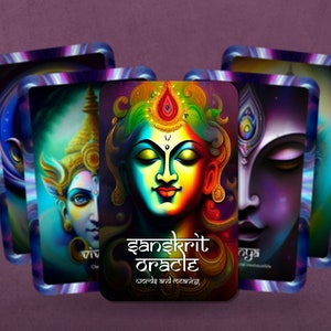 Sanskrit Oracle - Words and Meaning - 22 Cards - Oracle Deck - Fortune ...