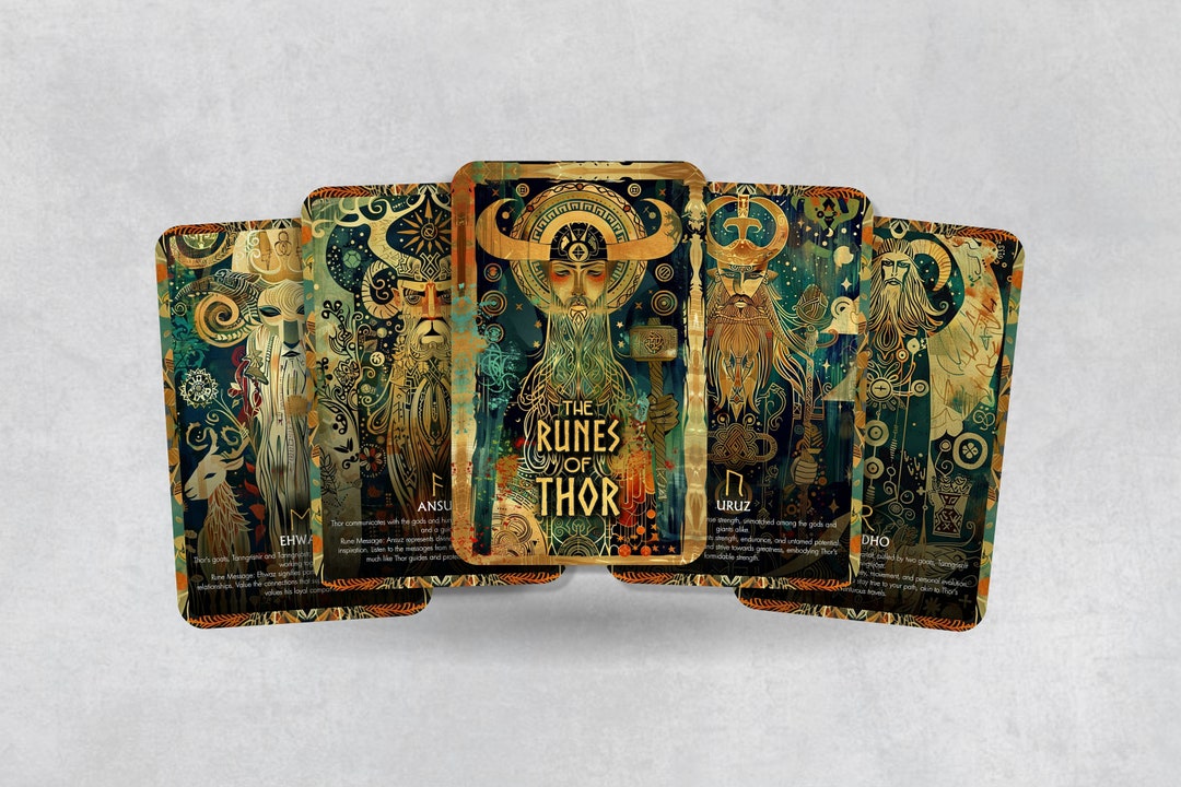 The Runes of Thor - 26 Cards - Runes Oracle - Oracle Deck - Fortune ...