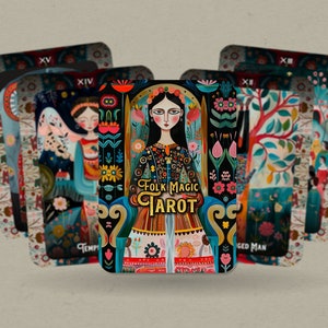 Folk Magic Tarot - 78 Cards - Tarot - Tarot Deck - Fortune Telling ...