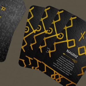 Golden Runes Oracle Norse Cards 24 Cards Oracle Oracle Deck Fortune ...