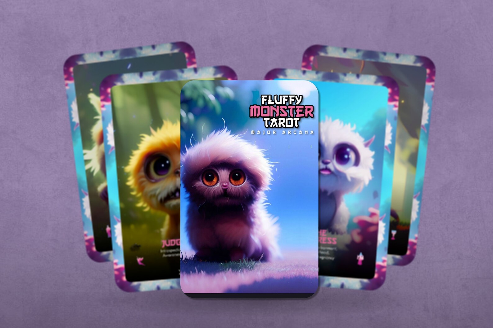 Fluffy Monster Tarot Major Arcana Tarot Tarot Deck - Etsy
