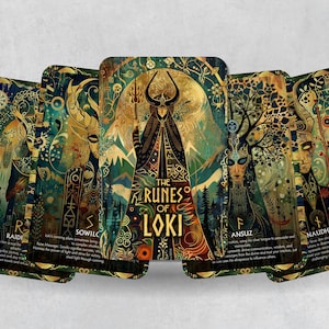 The Runes of Loki - 26 Cards - Runes Oracle - Oracle Deck - Fortune ...