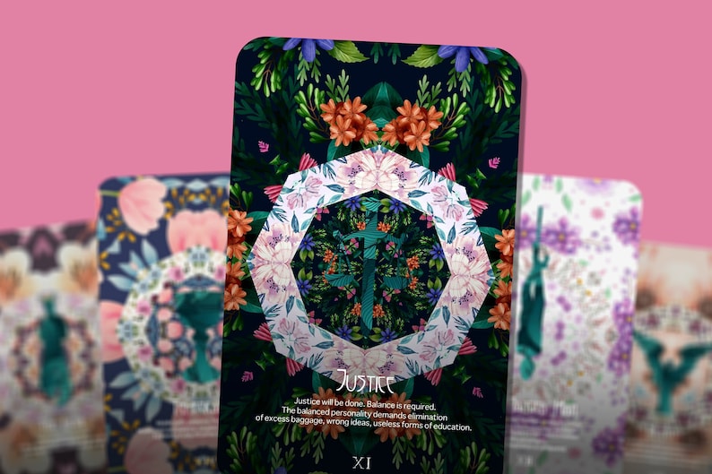 Flower Power Tarot Major Arcana Floral Tarot Tarot Deck - Etsy