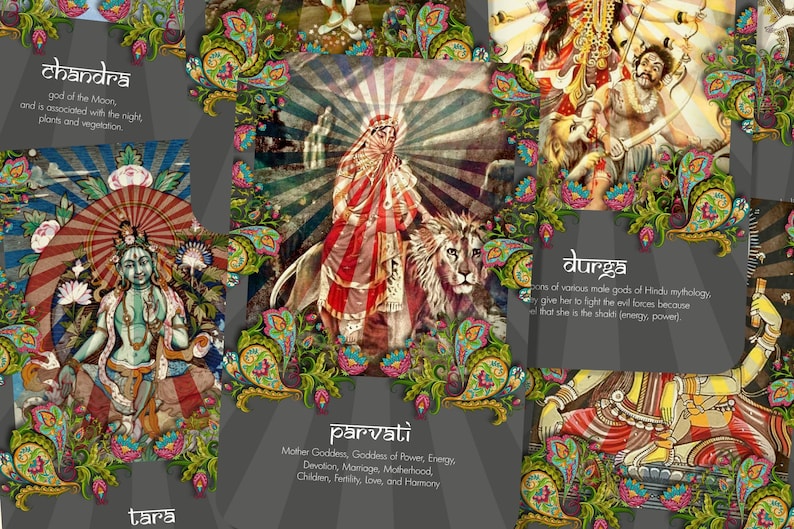 Hindu Gods Oracle - Hindu Cards - Hindu Oracle - Oracle - Oracle Deck ...