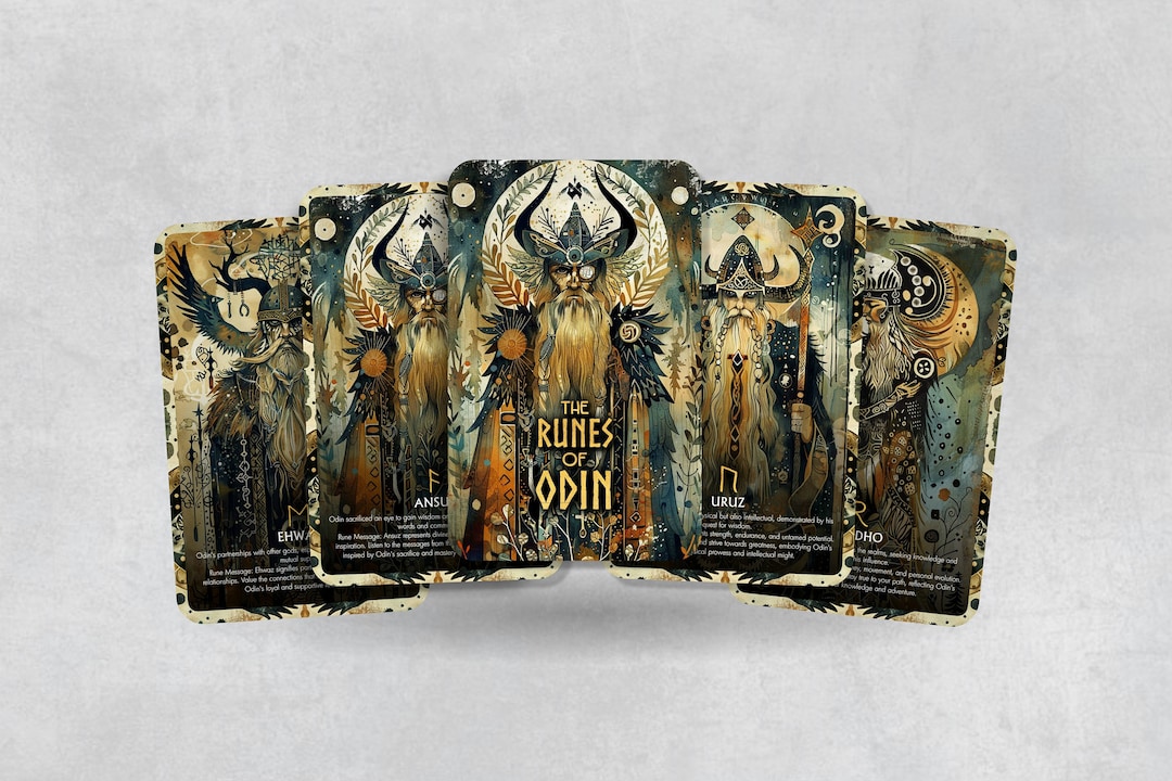 The Runes of Odin - 26 Cards - Runes Oracle - Oracle Deck - Fortune ...