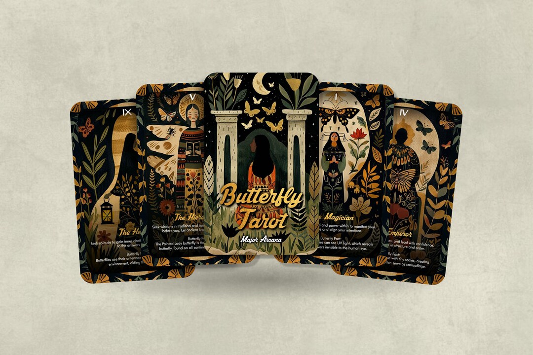 Butterfly Tarot - Major Arcana - 22 Butterflies Inspired Tarot Cards ...