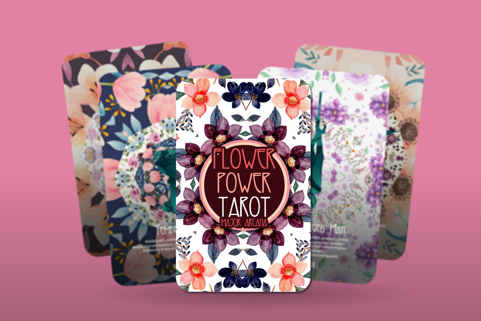 Flower Power Tarot Major Arcana Floral Tarot Tarot Deck - Etsy