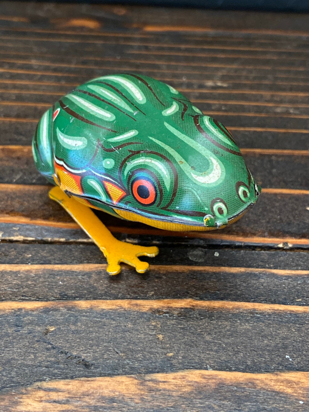 Tin Jumping Frog Made in US Zone Germany 1940's AMAZING Working ...
