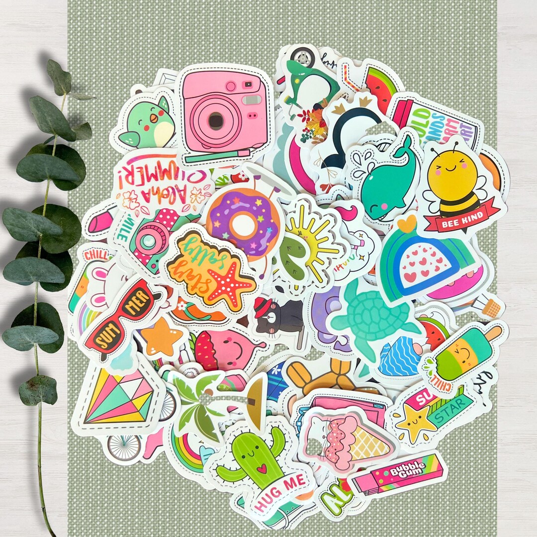 Cute Mini Sticker Pack | Mixed Random Waterbottle Stickers | Sticker ...